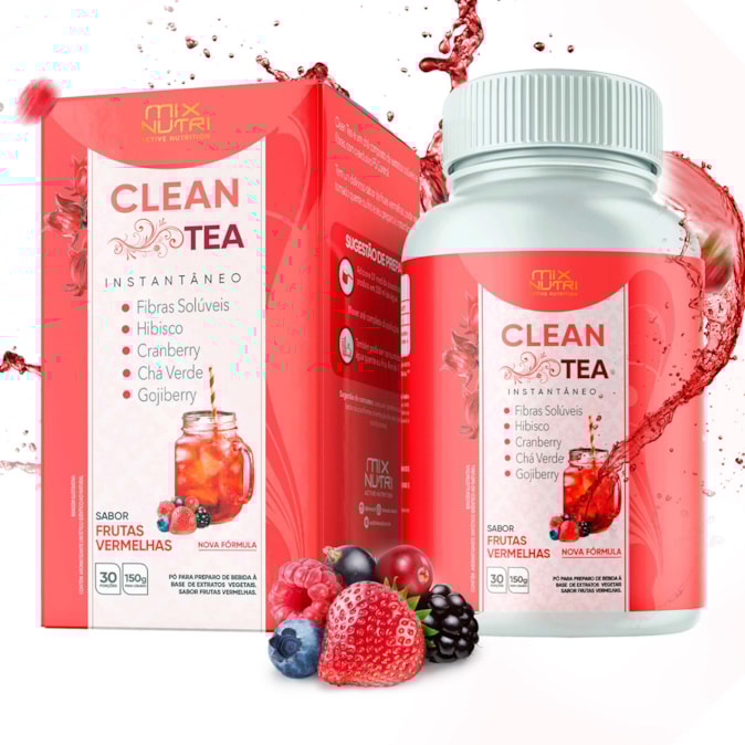 CLEAN TEA CHÁ INSTANTÂNEO MIX NUTRI
