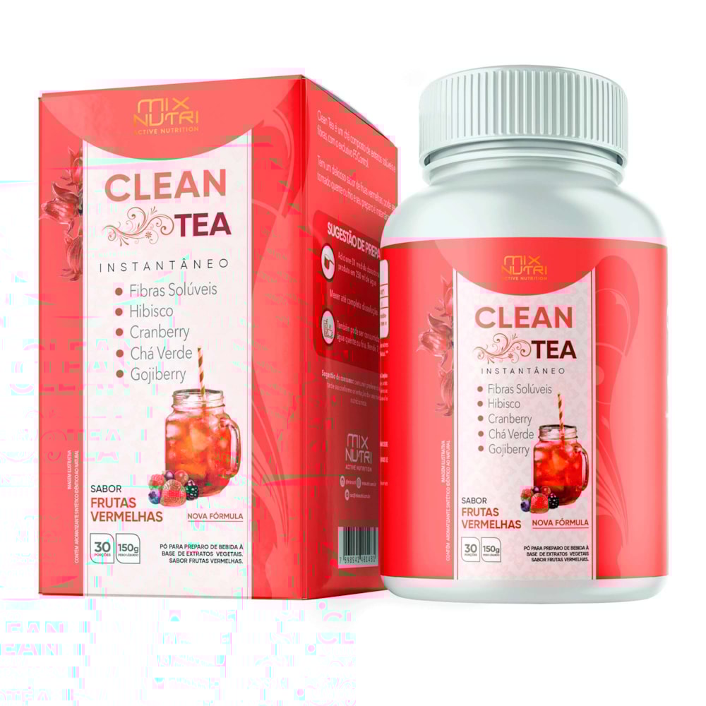 CLEAN TEA CHÁ INSTANTÂNEO MIX NUTRI